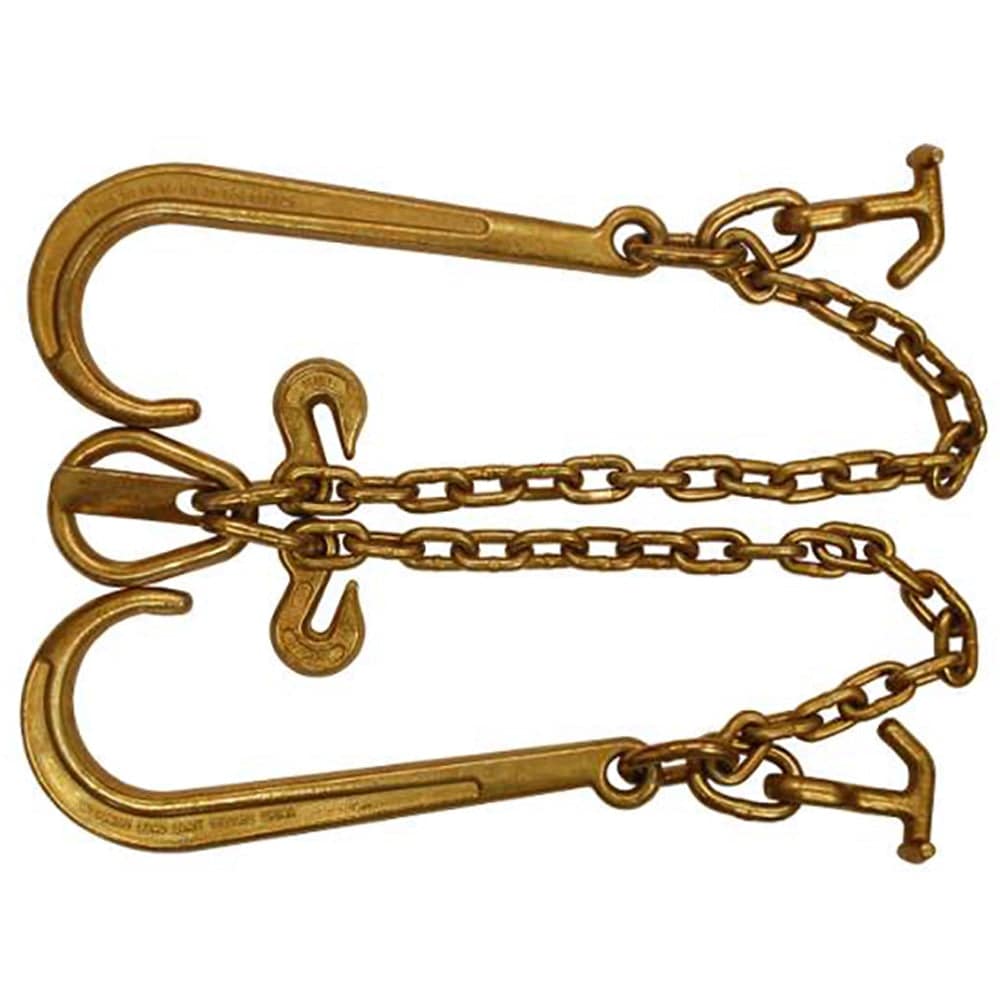 5/16'' J Hook Tow Chain 15'' V Bridle 2' Leg Pear Link T-J Hook ...